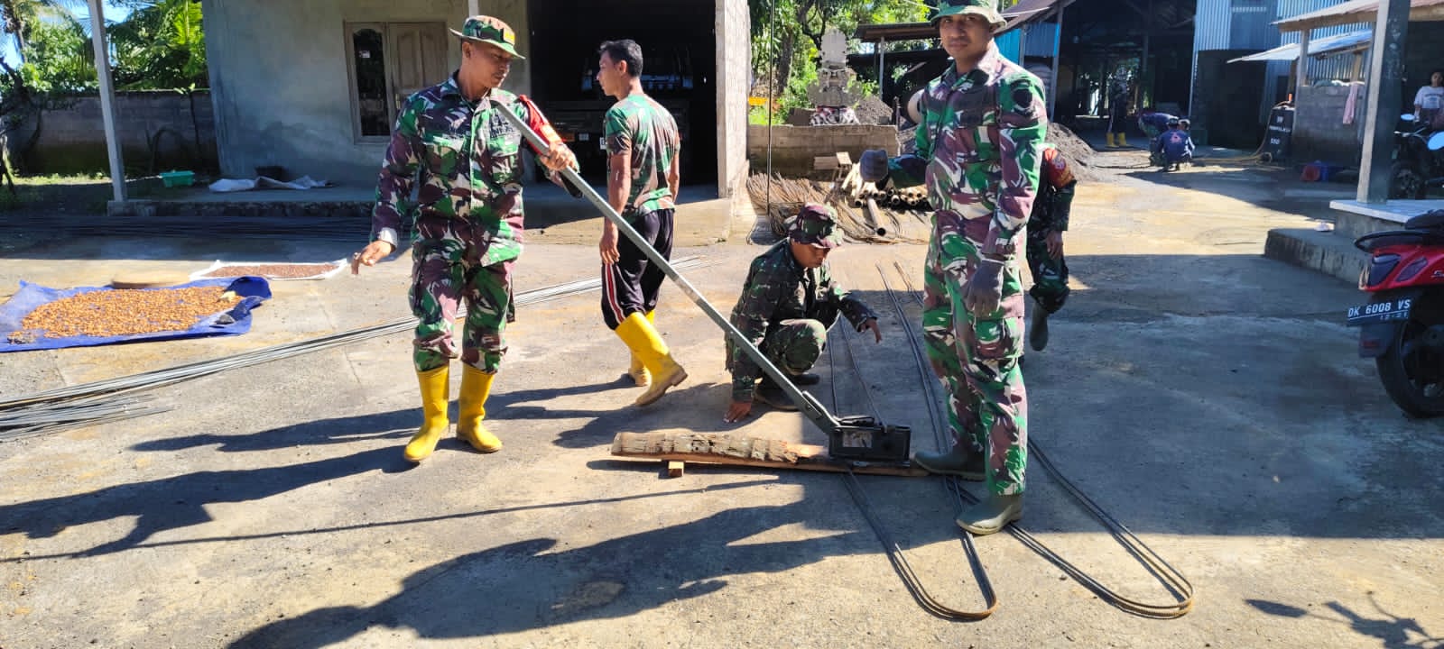 Hari Ke-4 TMMD Ke-124: Satgas TMMD Bangun Resevoar Air Bersih di Desa Depeha - Sinartimur